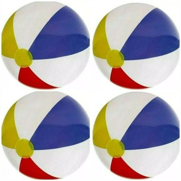 Intex | Other | Intex Beach Balls Glossy Panel Inflatable Multi Color 2 ...